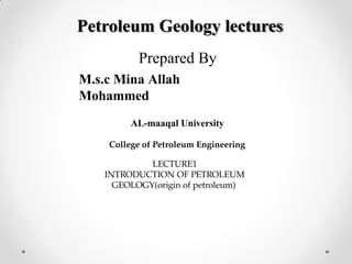Petroleum Geology and System Analysis Lecture | PPTX