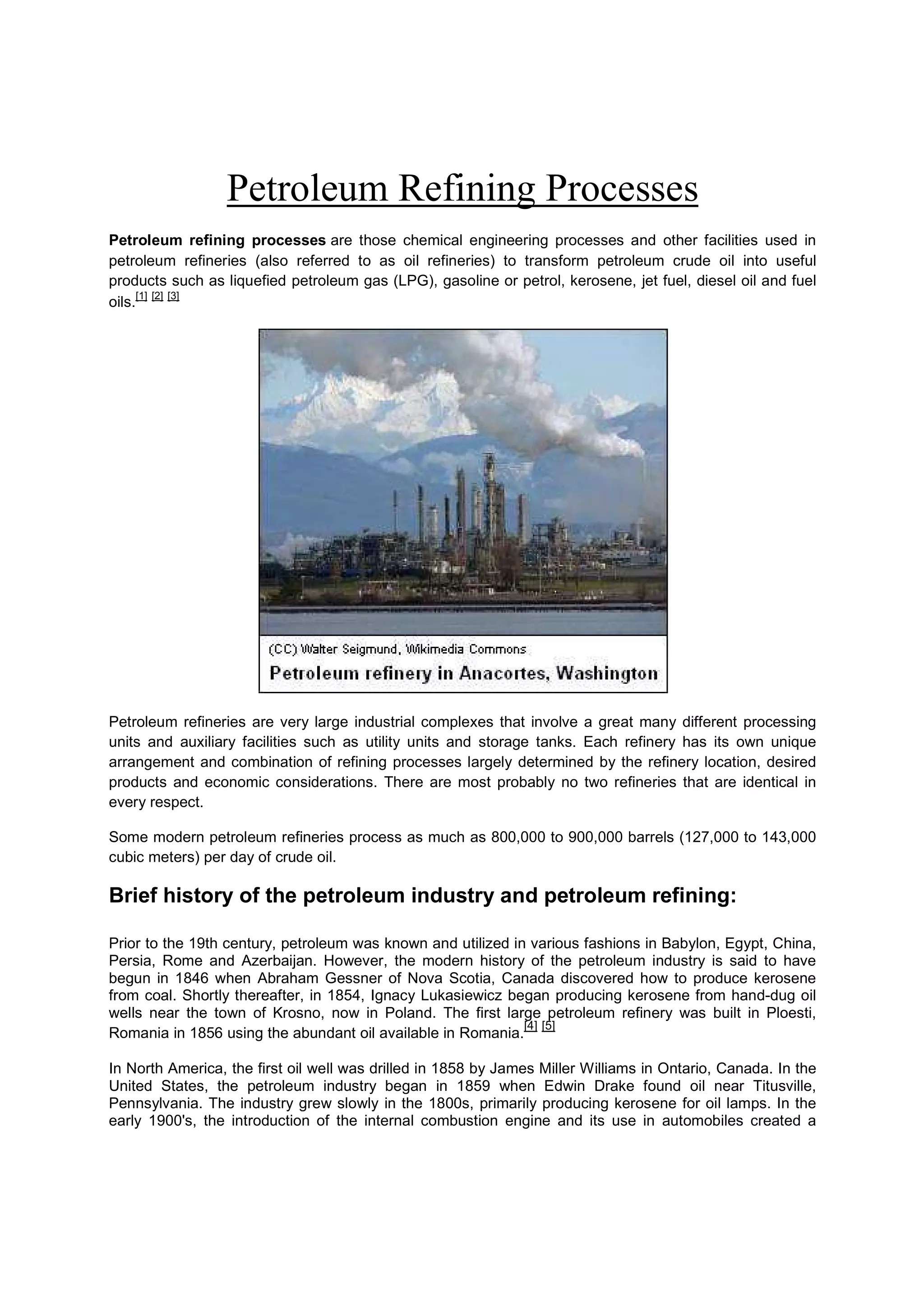 Petroleum refining-processes | PDF