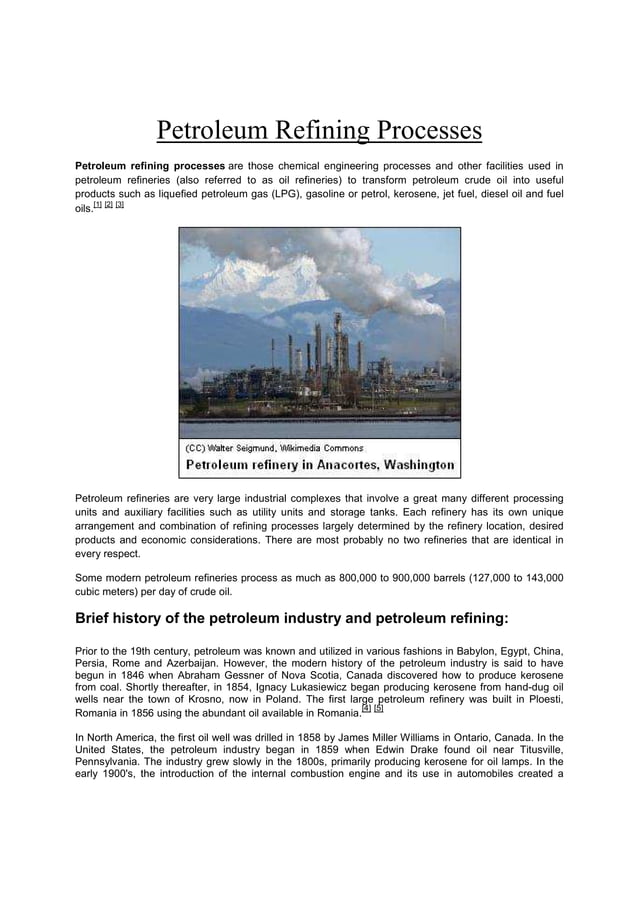 Petroleum refining-processes | PDF
