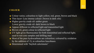 Petroleum classification physical properties | PPTX