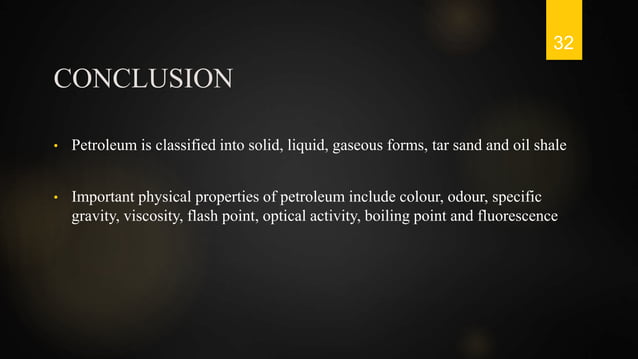 Petroleum classification physical properties | PPTX | Chemistry | Science