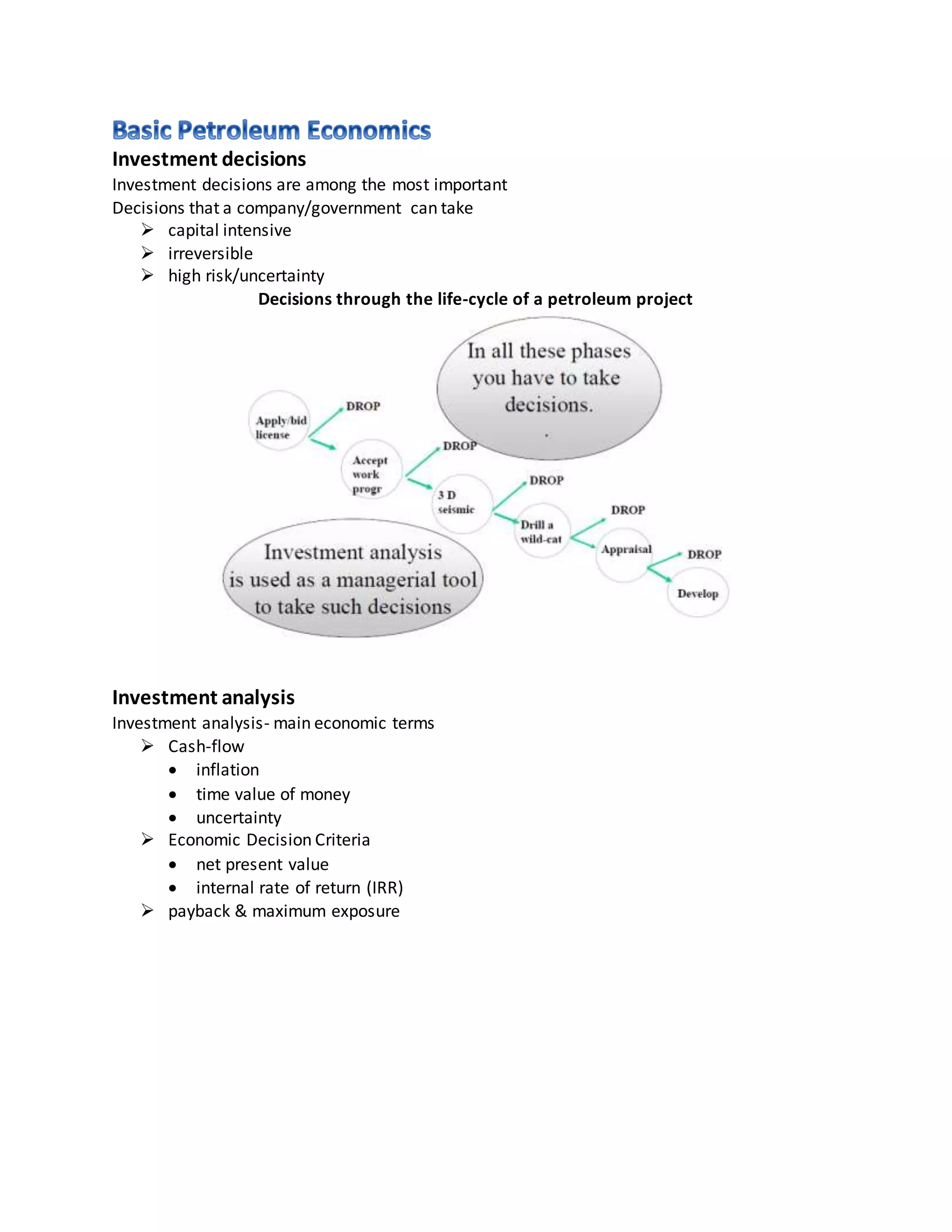 Petroleum economics | DOCX | Business Accounting & Finance | Business