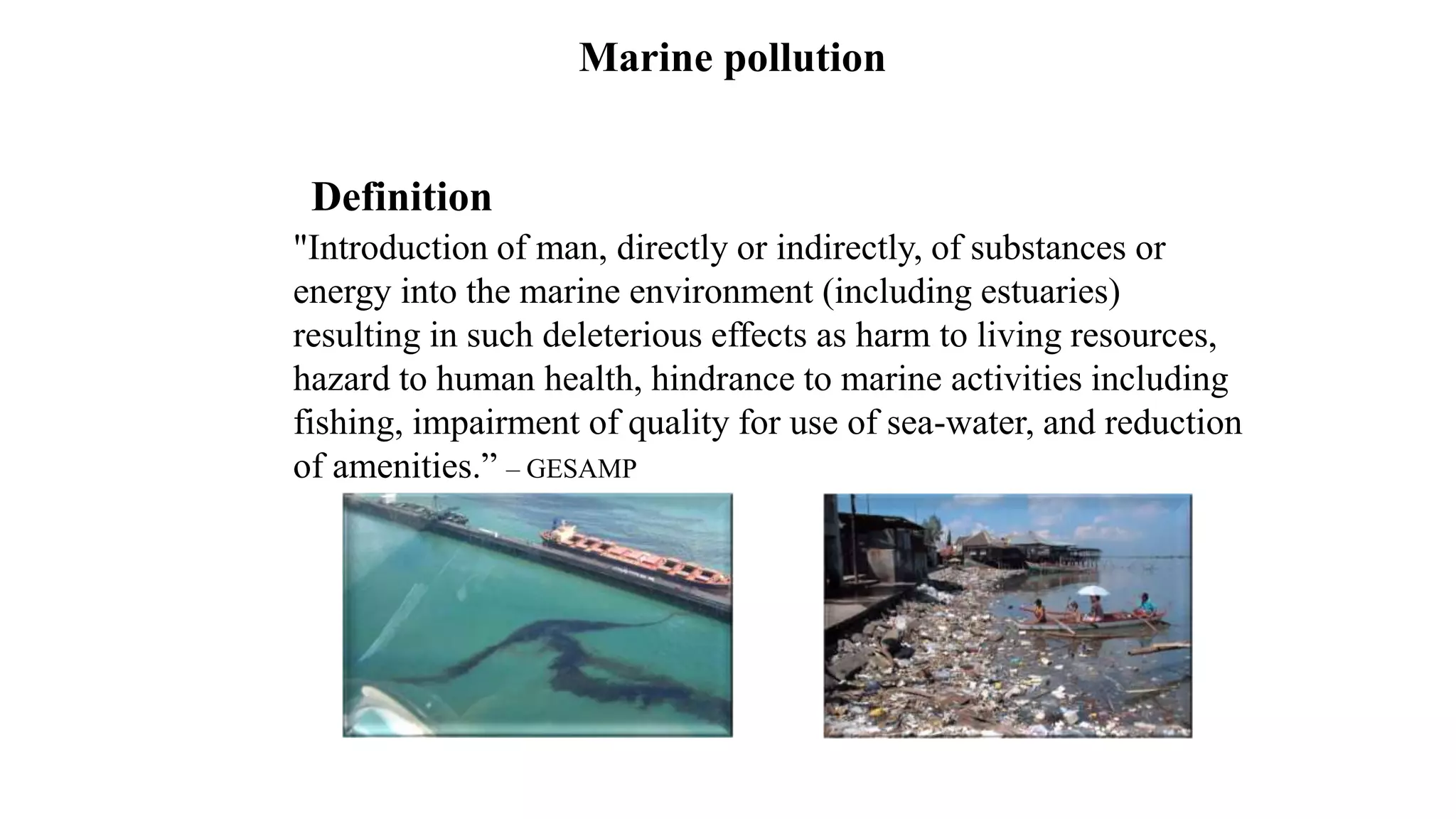Petroleum hydrocarbon pollution in marine environment | PPTX