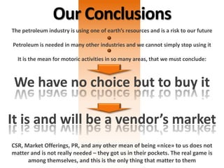 Petroleum industry final | PPTX