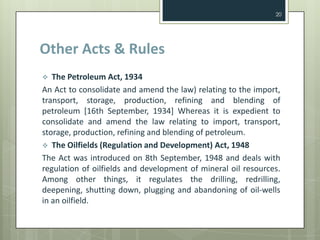 Petroleum & Natural Gas Regulatory Board Act, 2006 | PPTX