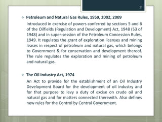 Petroleum & Natural Gas Regulatory Board Act, 2006 | PPTX