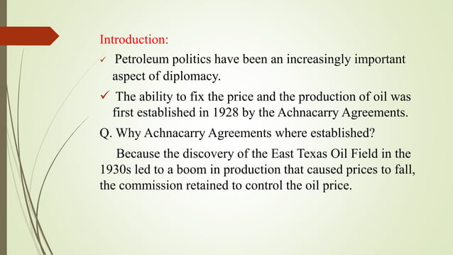 Petroleum politics | PPT
