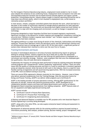 Petroleum refining chemical fertiliser explosives workforce development ...