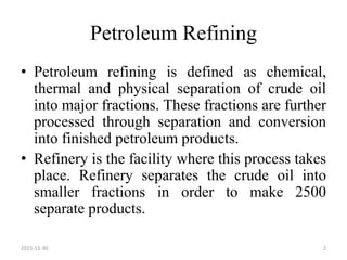 Petroleum Refining | PPTX