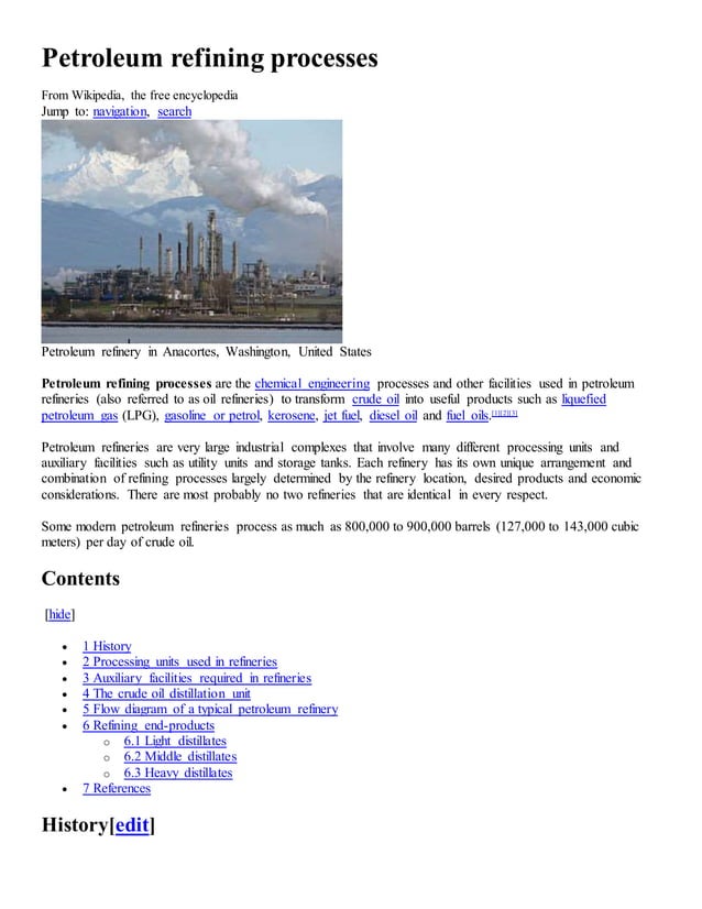 Petroleum refining processes | DOCX | Chemistry | Science
