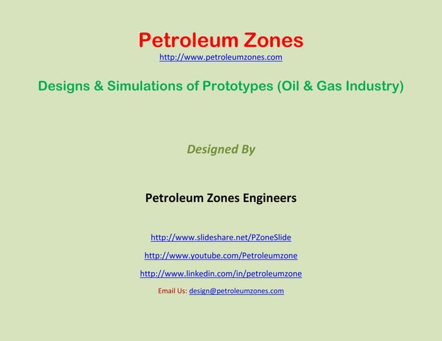 Petroleum Zones - Models and Simulations of Prototypes (Oil and Gas ...