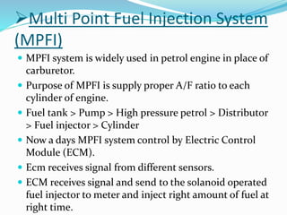 Petrol injection system | PPTX