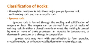 Civil Engineering GEOL40 Geology (Petrology) | PPT