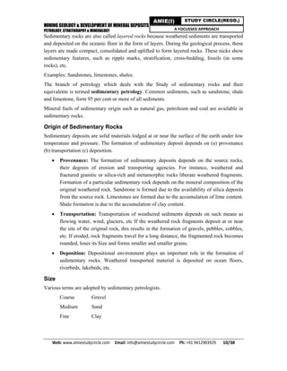 Petrology, Stratigraphy & Mineralogy | PDF