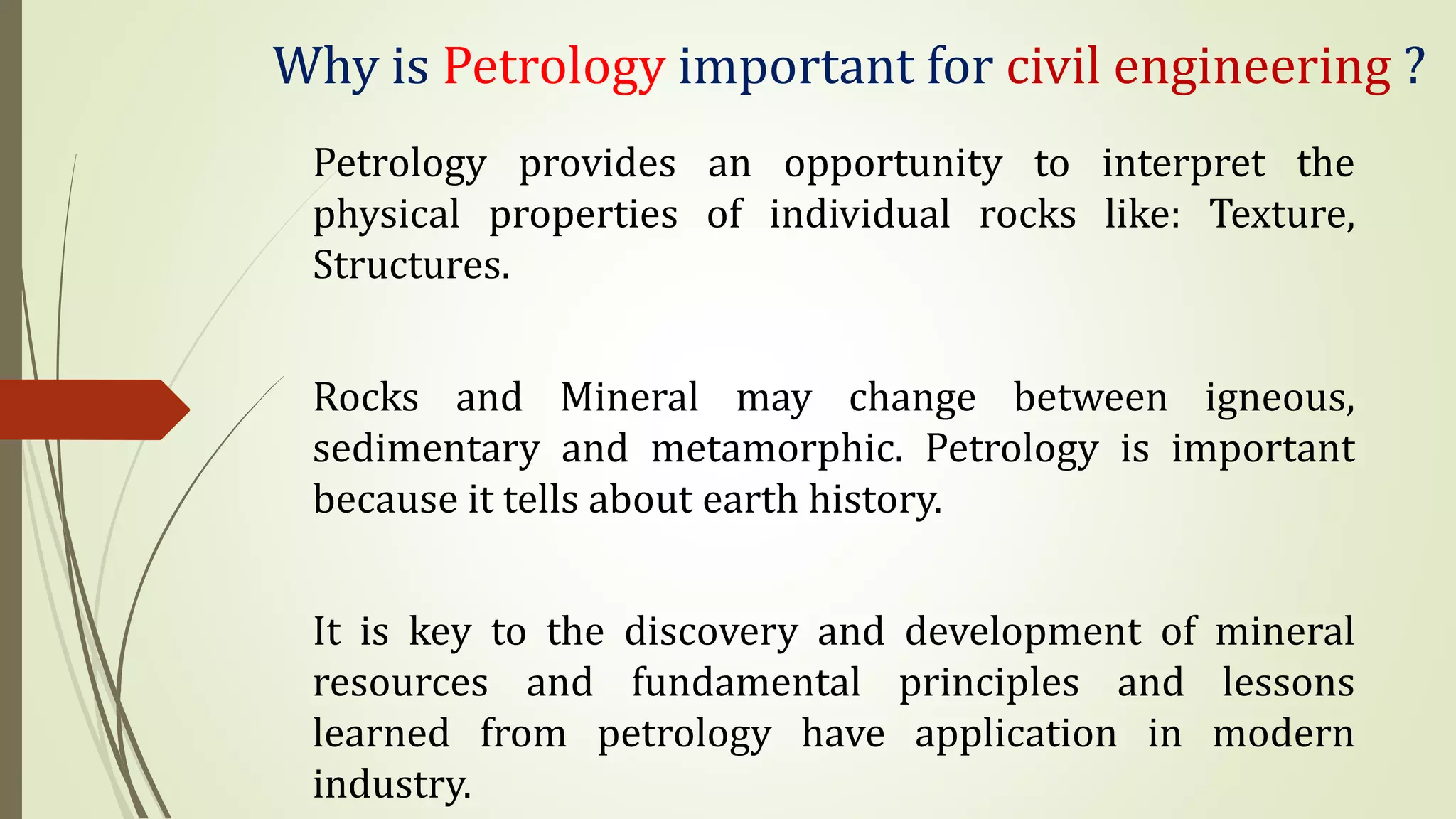Petrology for Civil Engineering | PPTX