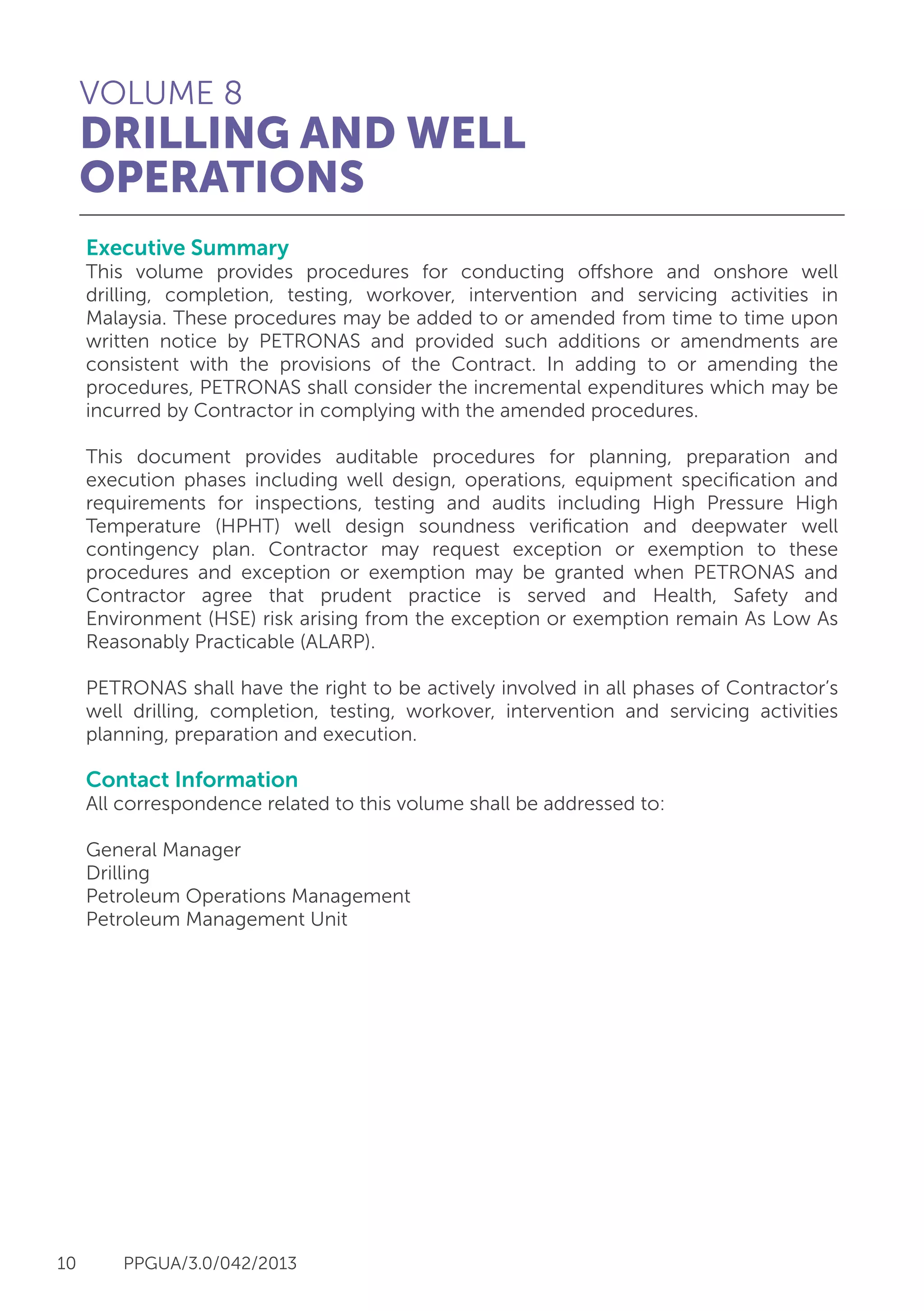 Petronas drilling operations guideline | PDF