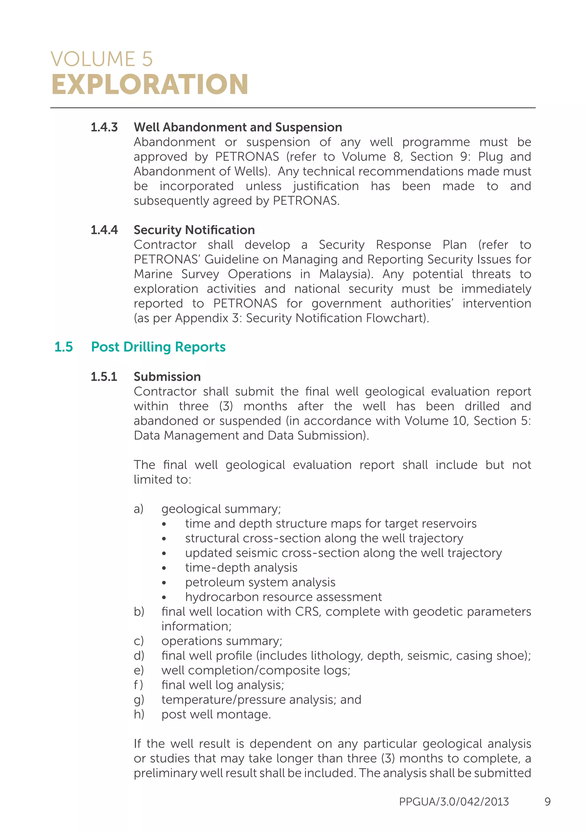 Petronas exploration guidelines | PDF