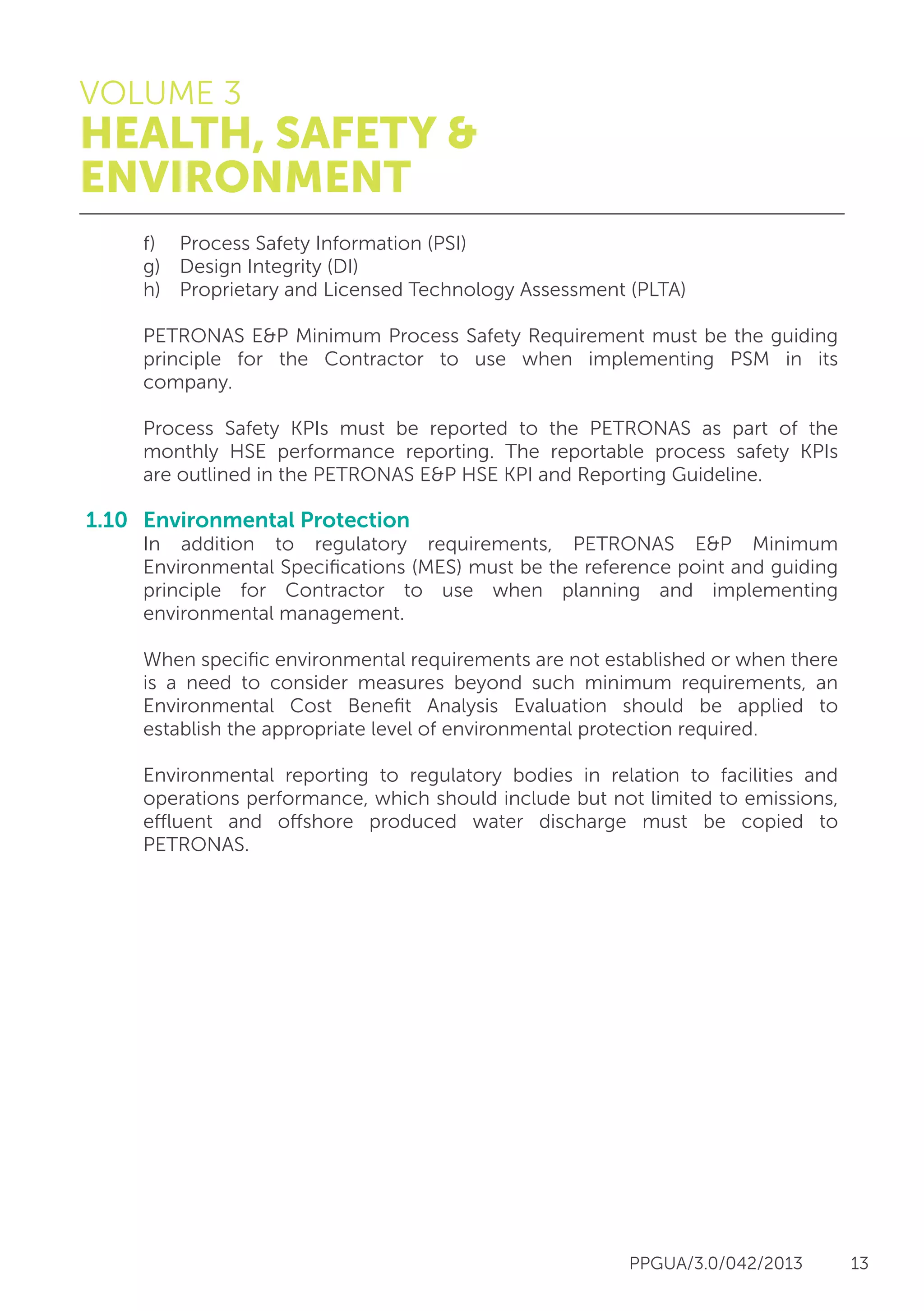 Petronas health, safety and environment guidelines (HSE) | PDF