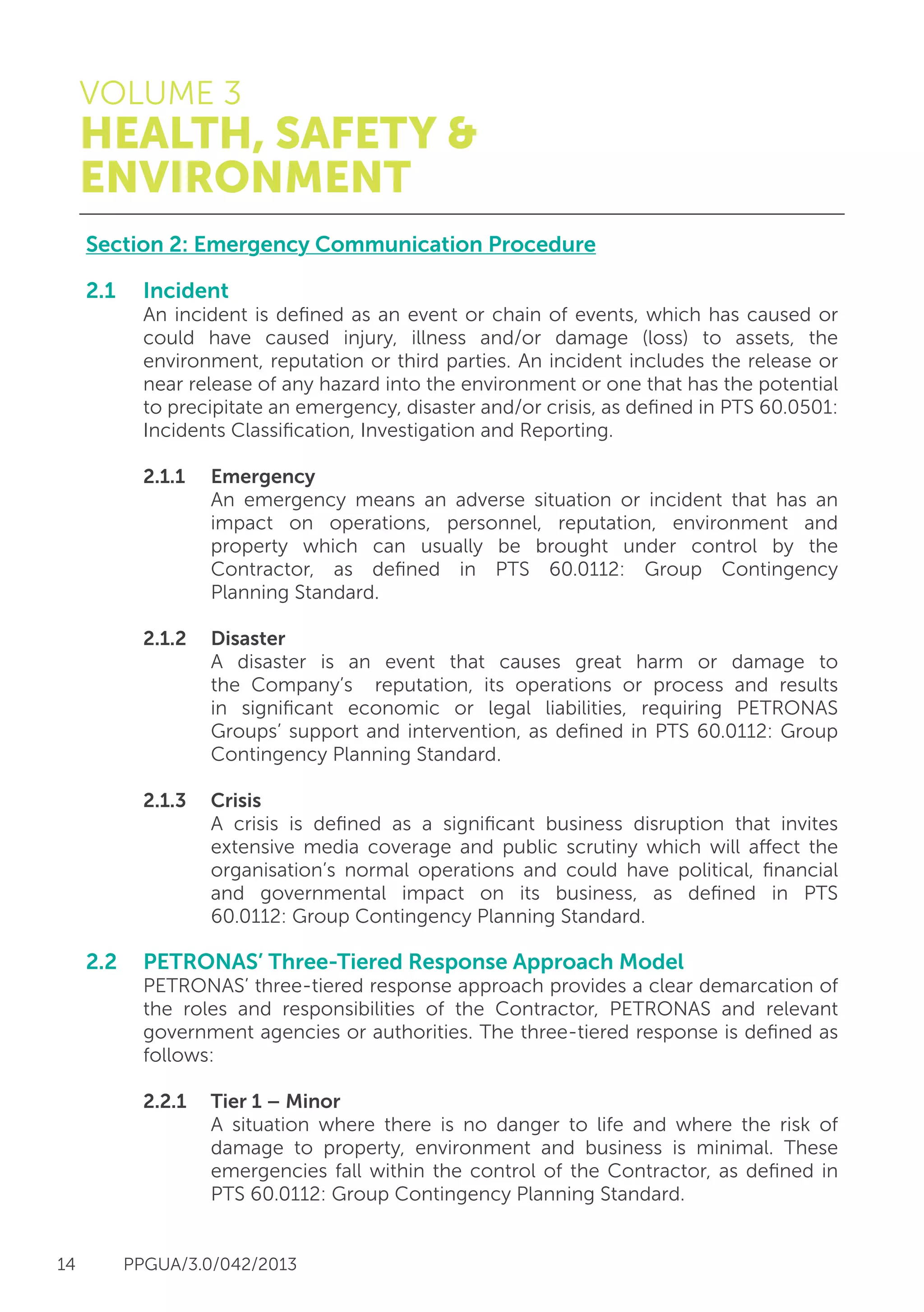 Petronas health, safety and environment guidelines (HSE) | PDF