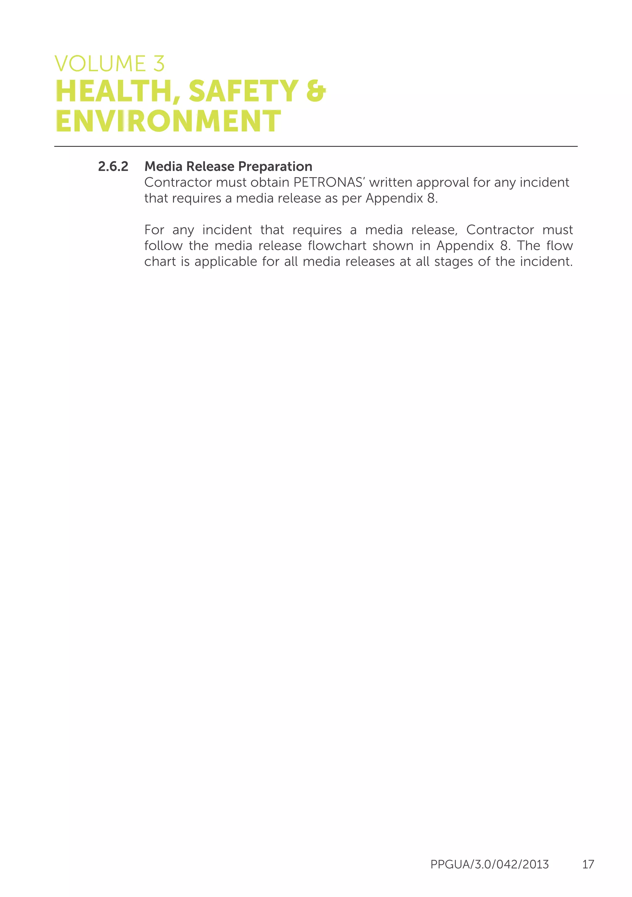Petronas health, safety and environment guidelines (HSE) | PDF