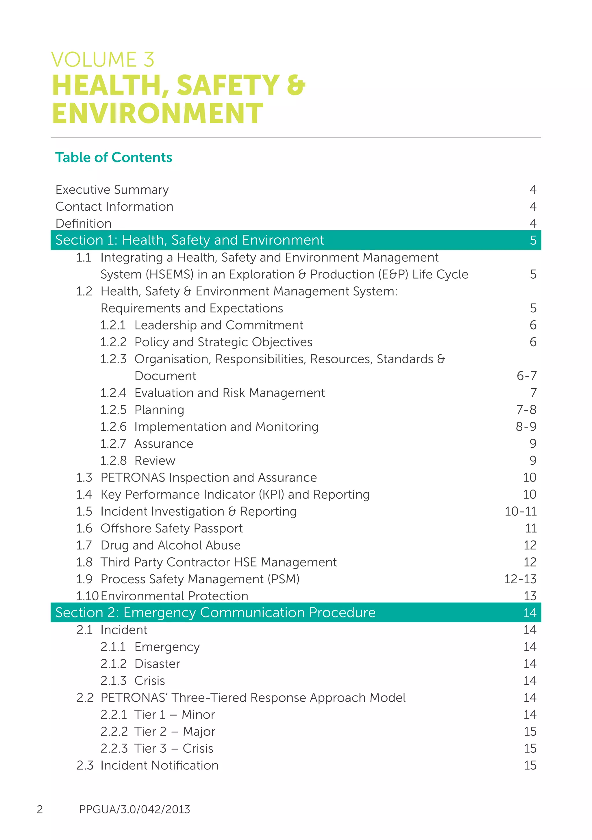 Petronas health, safety and environment guidelines (HSE) | PDF