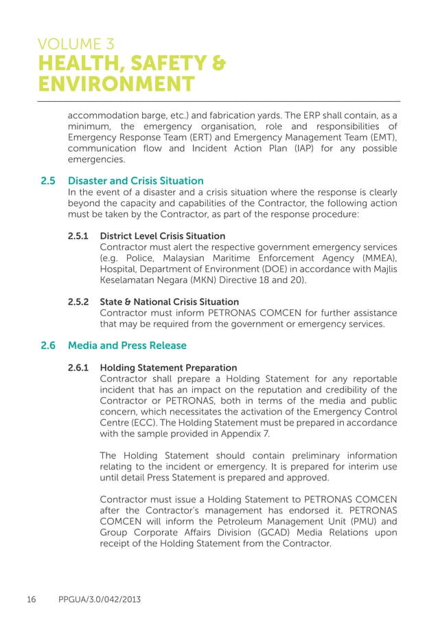 Petronas health, safety and environment guidelines (HSE) | PDF | Civil ...