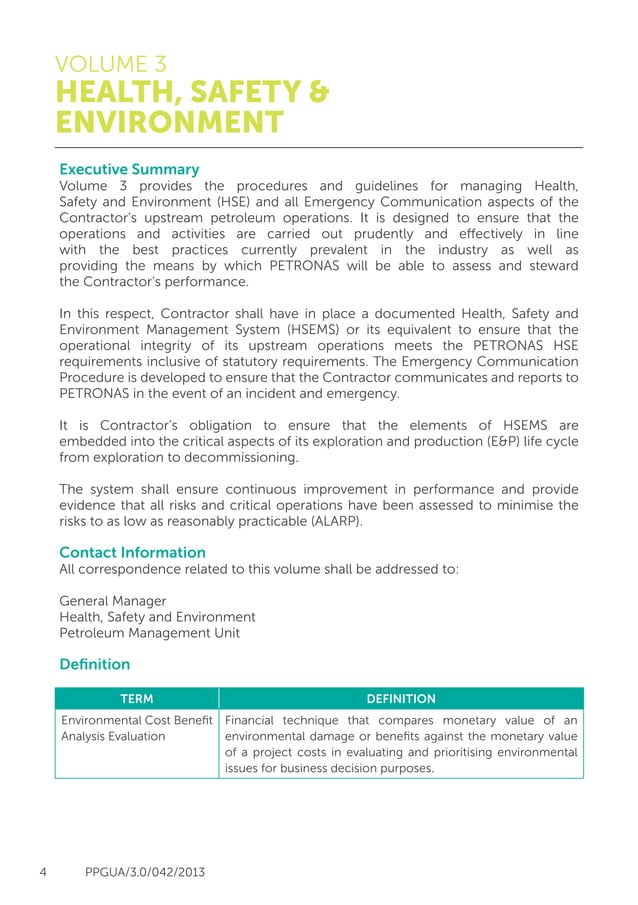Petronas health, safety and environment guidelines (HSE) | PDF | Civil ...