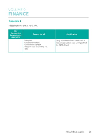 Petronas procedures and guidelines for finance | PDF
