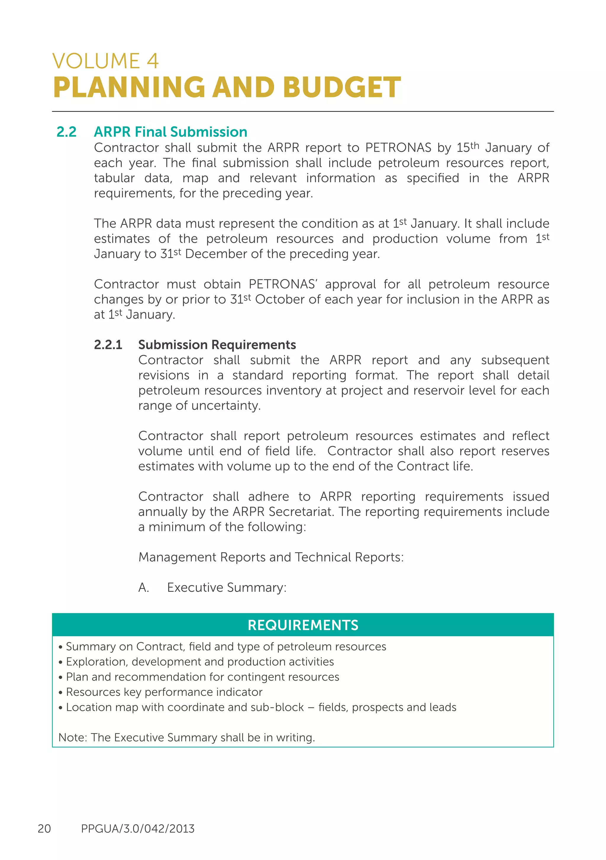 Petronas procedures and guidelines for planning and budgeting | PDF