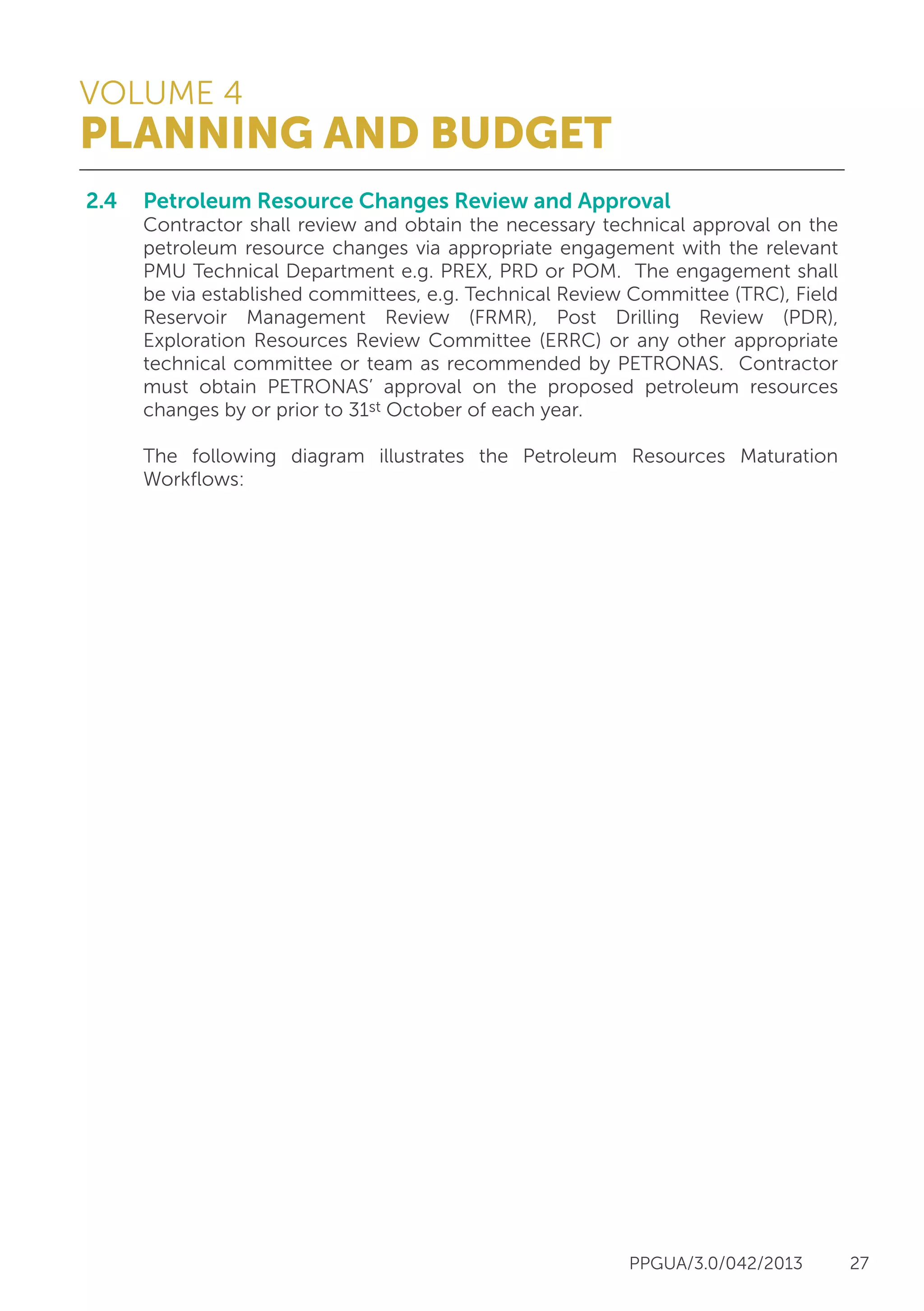 Petronas procedures and guidelines for planning and budgeting | PDF