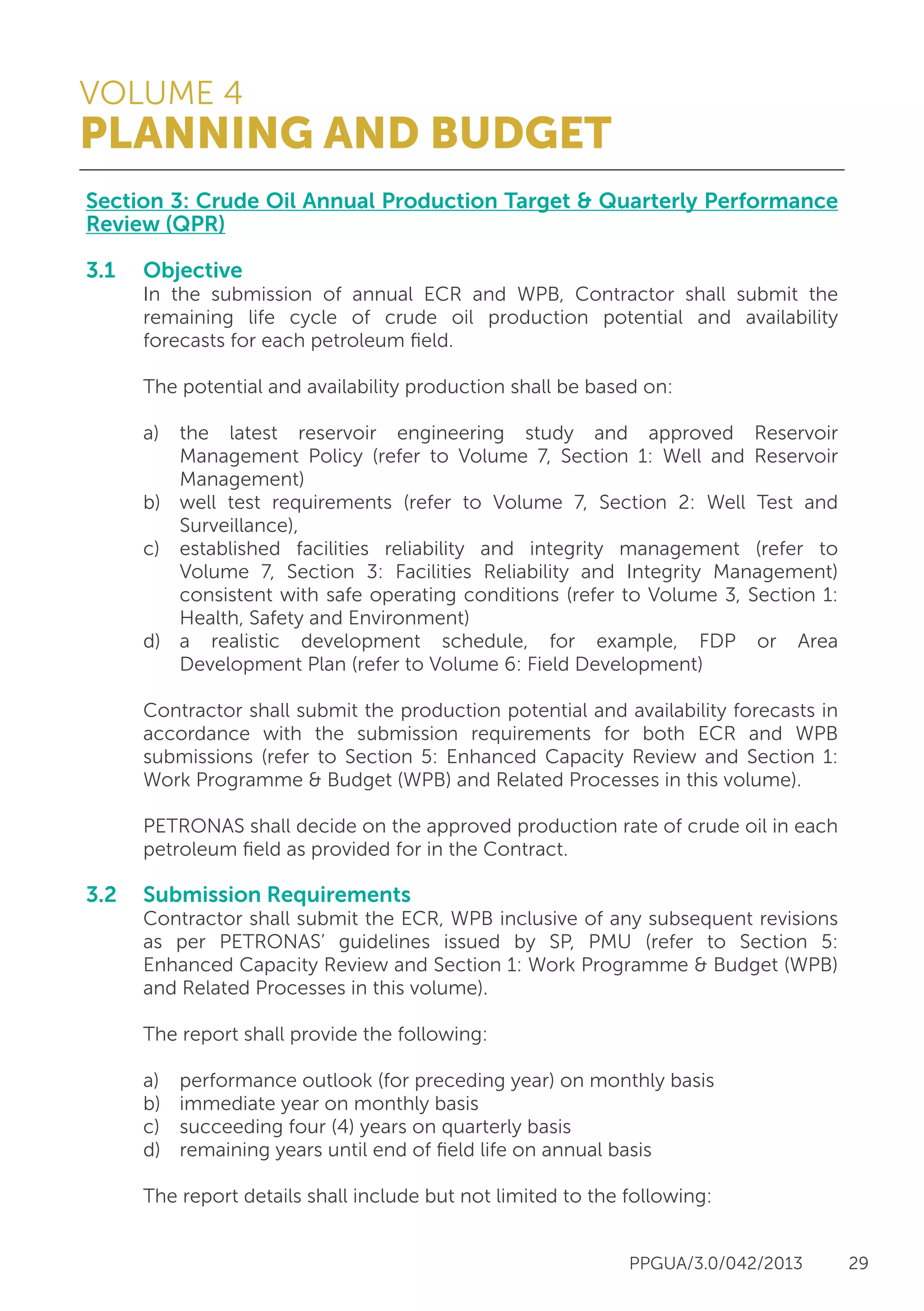Petronas procedures and guidelines for planning and budgeting | PDF