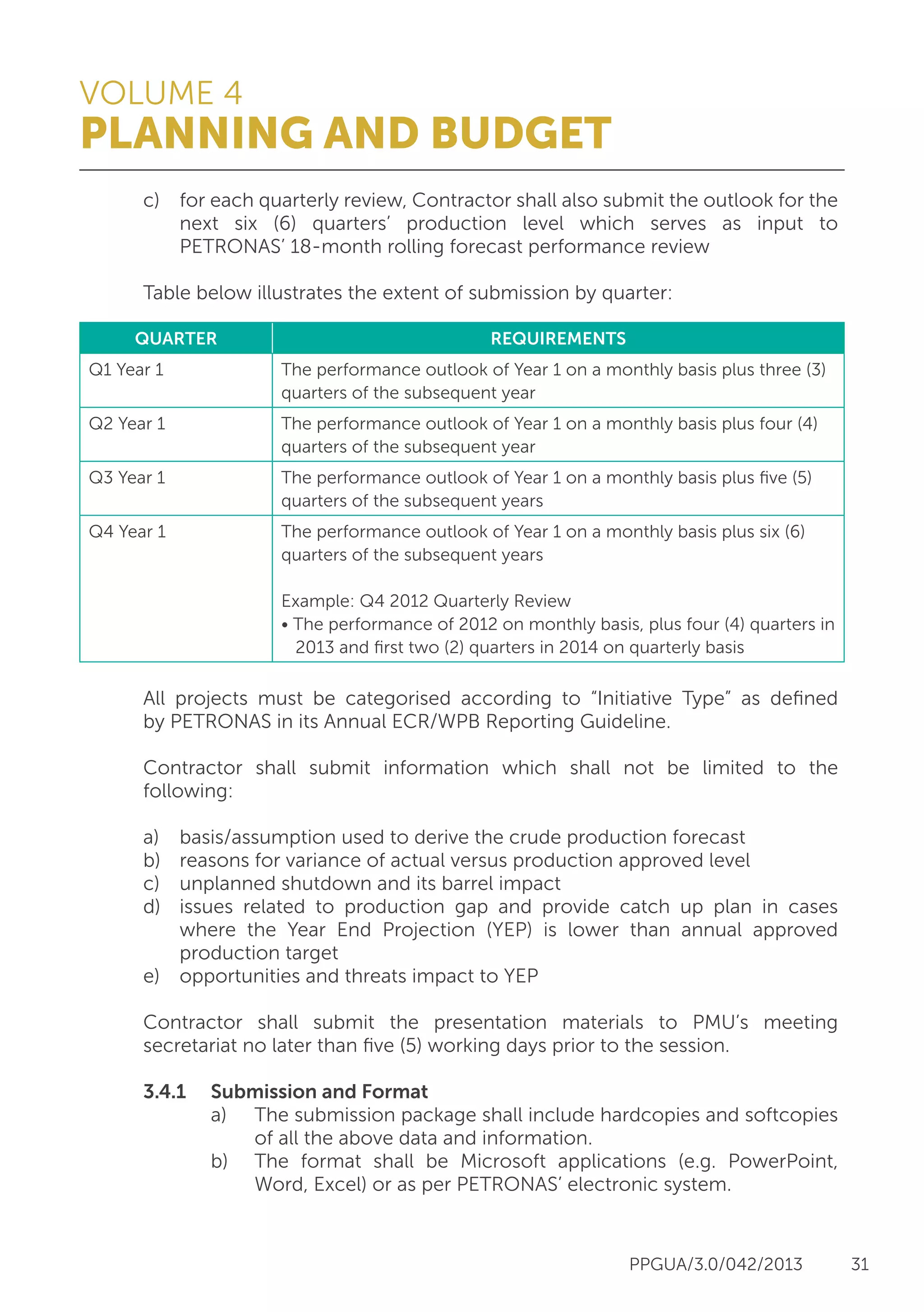 Petronas procedures and guidelines for planning and budgeting | PDF