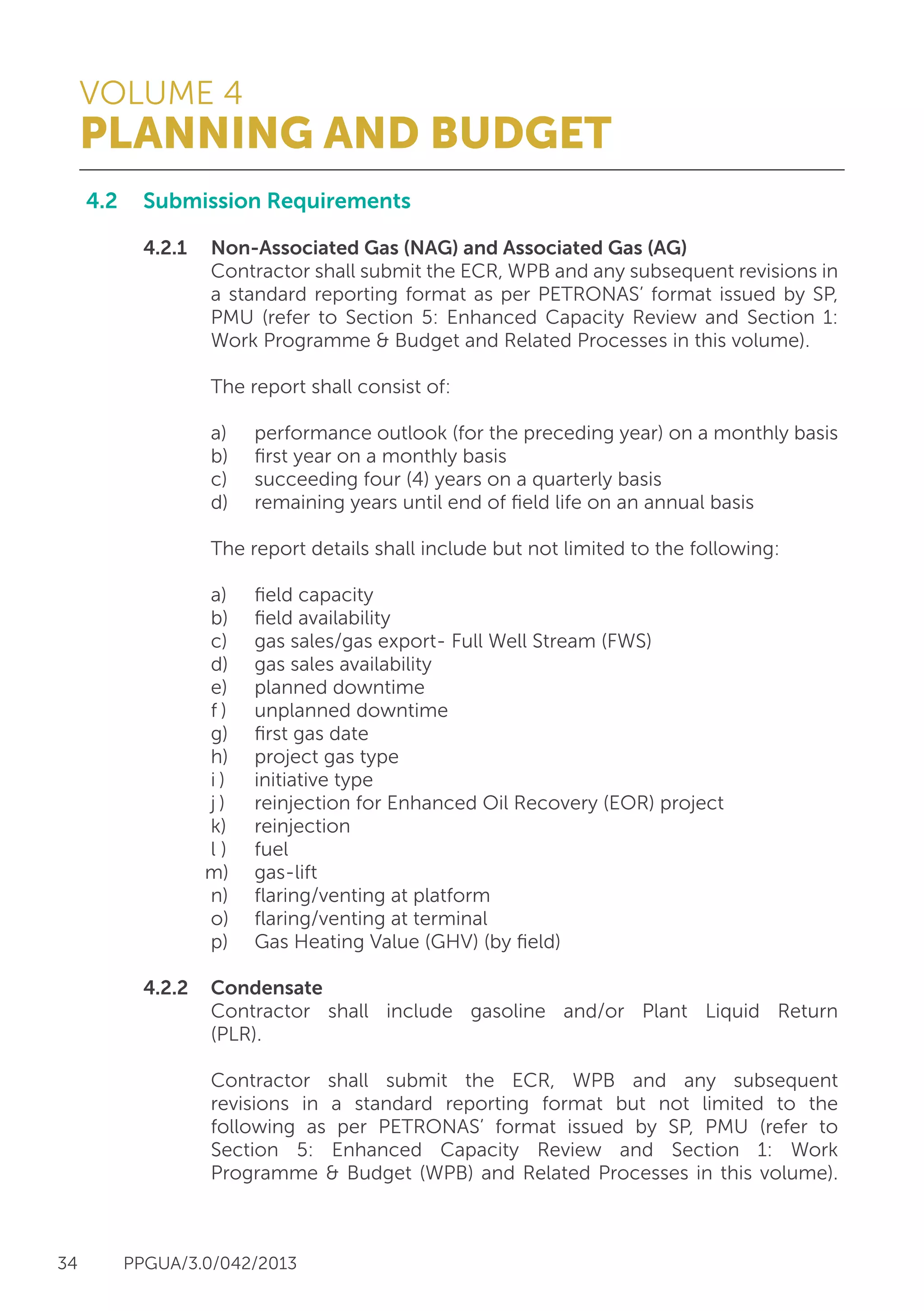 Petronas procedures and guidelines for planning and budgeting | PDF