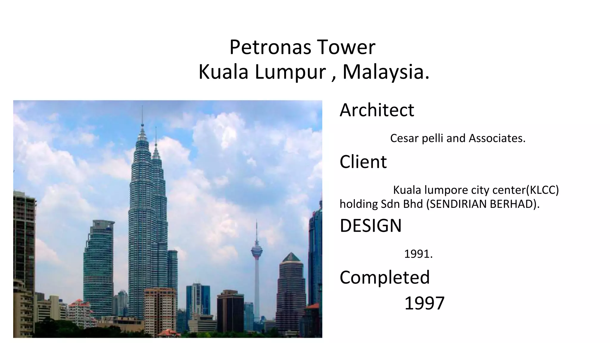 Petronas twin towers malaysia | PPTX