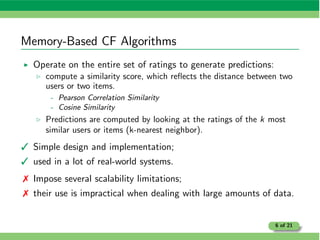 LCBM: Statistics-Based Parallel Collaborative Filtering | PDF