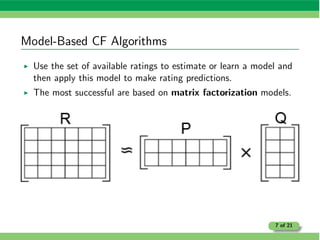 LCBM: Statistics-Based Parallel Collaborative Filtering | PDF