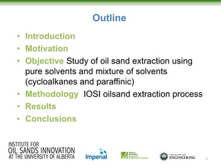 Non Aqueous Extraction of Alberta Oilsands | PPTX