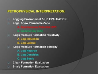 Petrophysic interpretation | PPTX