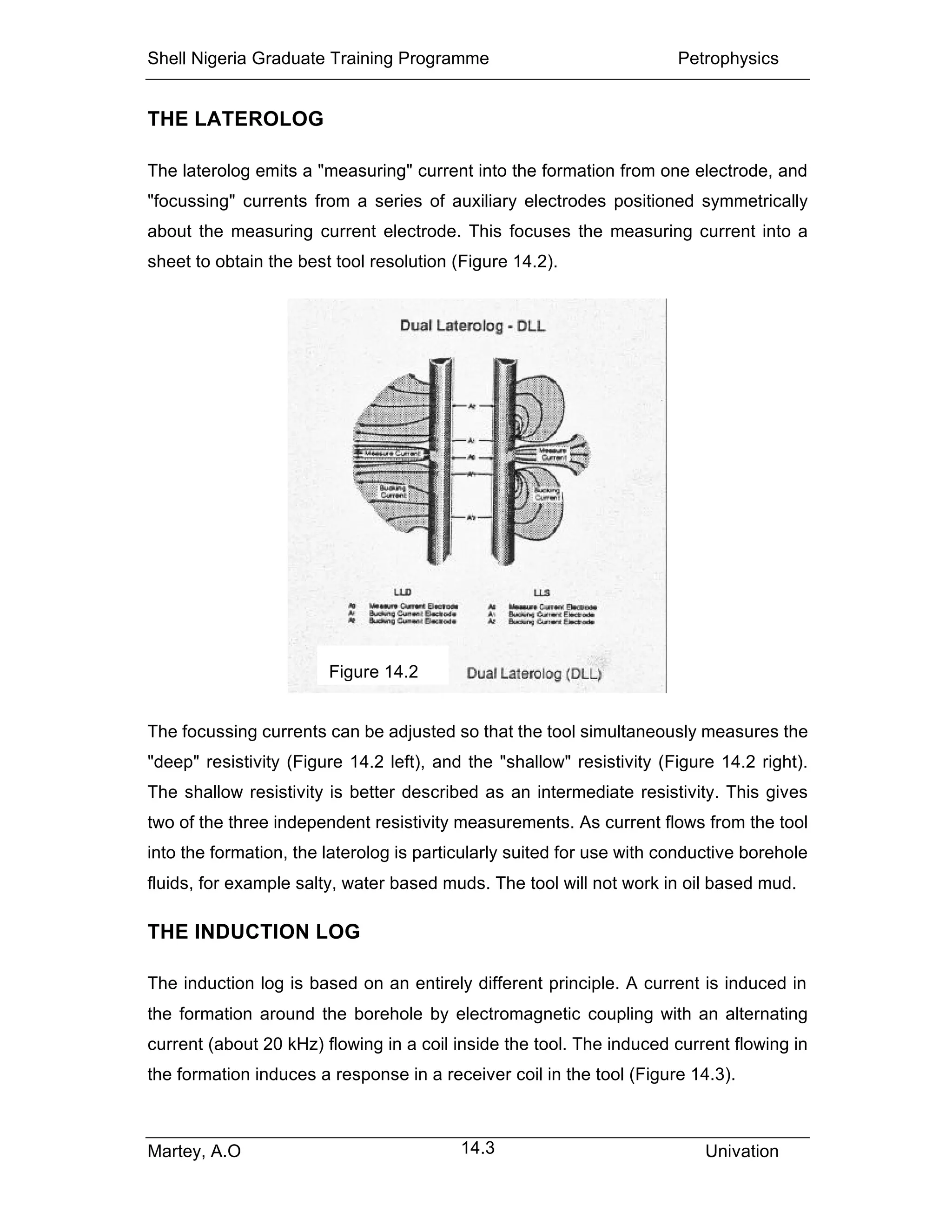 Petrophysics 14 resistivity logs | PDF