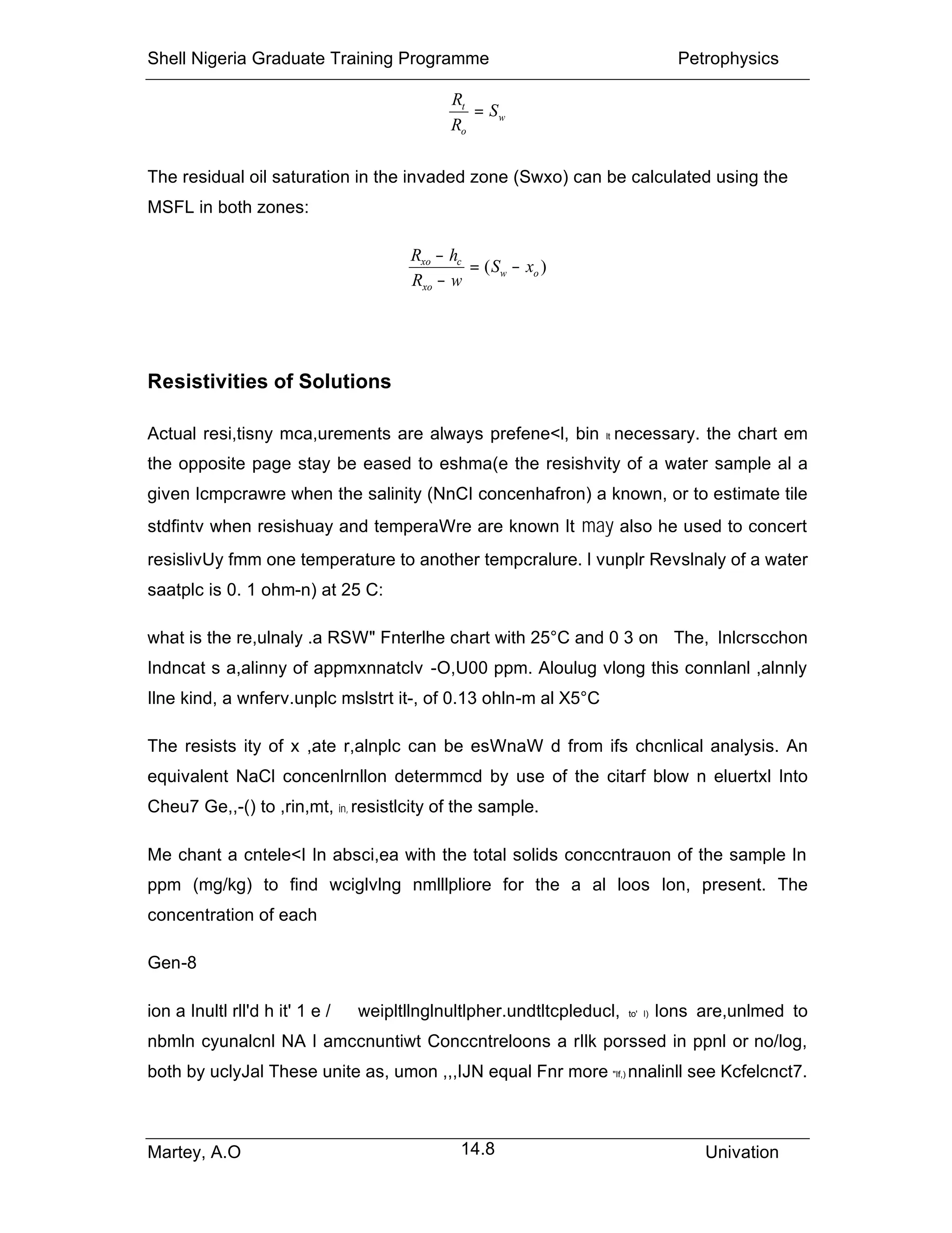 Petrophysics 14 resistivity logs | PDF