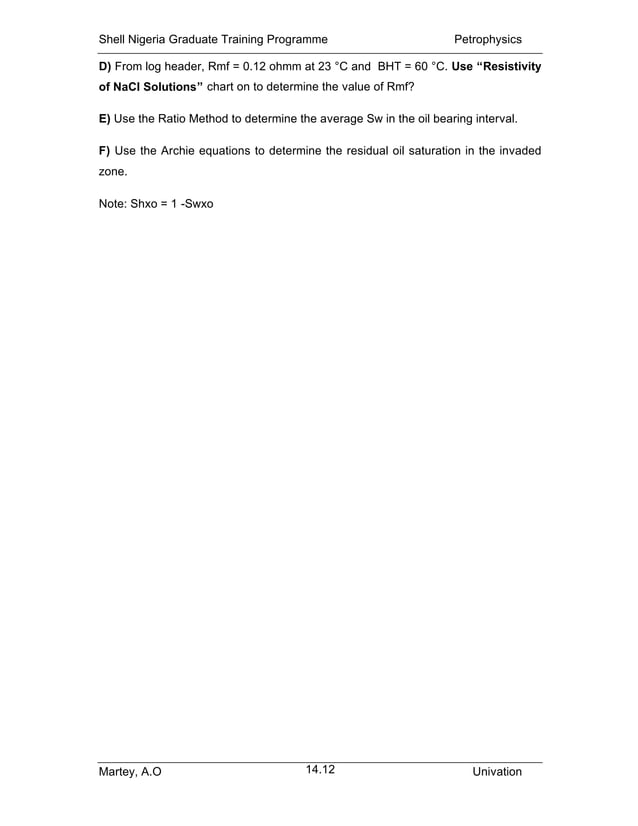 Petrophysics 14 resistivity logs | PDF