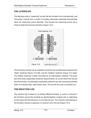 Petrophysics 14 resistivity logs | PDF