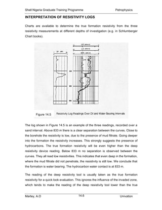 Petrophysics 14 resistivity logs | PDF