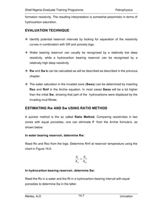 Petrophysics 14 resistivity logs | PDF