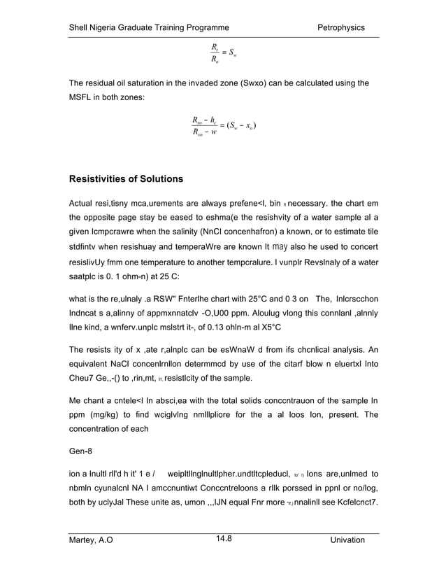 Petrophysics 14 resistivity logs | PDF