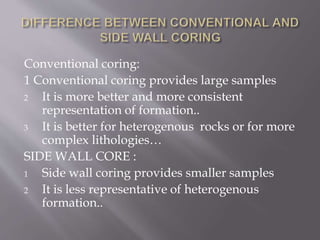 Coring and its types | PPTX