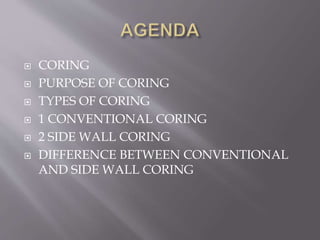 Coring and its types | PPTX