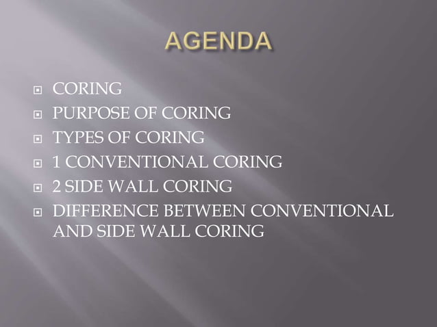 Coring and its types | PPTX