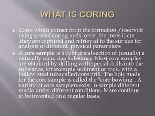 Coring and its types | PPTX