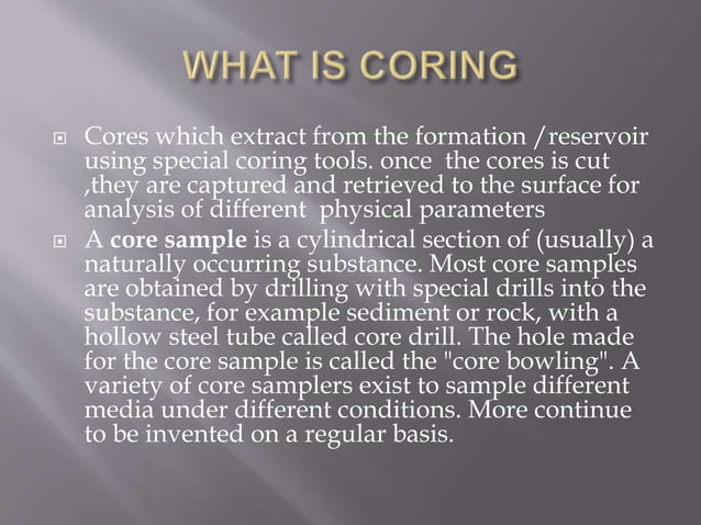 Coring and its types | PPTX